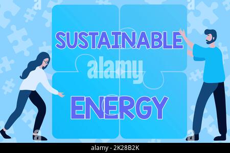 Text showing inspiration Sustainable Energy. Concept meaning practice ...