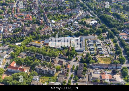 Aerial view, fire department Gladbeck, Wilhelmstraße, new building area ...