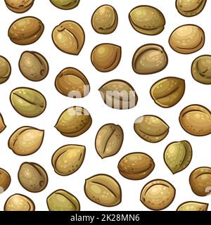 hemp seeds vector pattern on white background Stock Photo - Alamy