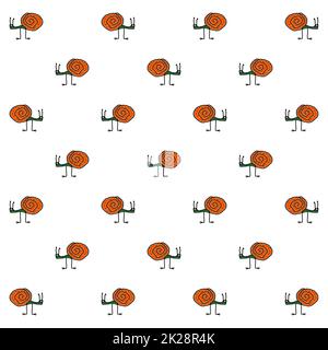 Funny Cartoon Sketchy Snail Drawing Stock Photo - Alamy