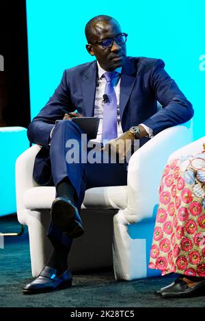 09/18/2022 New York, New York Acha Leke speaks onstage at The ...