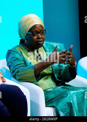 09/19/2022 New York, New York H.E. Madame Bineta Diop speaks onstage at ...
