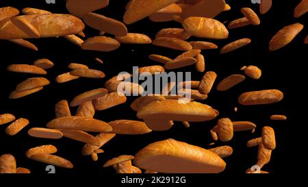 Falling loaves of bread Stock Photo - Alamy