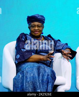 09/19/2022 New York, New York Dr. Ngozi Okonjo-Iweala and Julie Gichuru ...