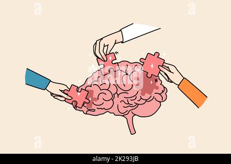 Cartoon Illustration of Education Jigsaw Puzzle Game for Preschool ...