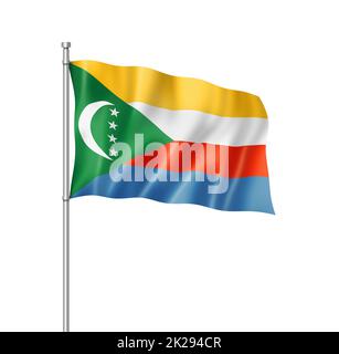 Comorian Flag Background 3D Illustration Stock Photo - Alamy