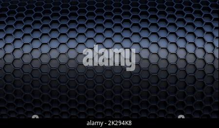 black rubber hexagonal cell background. 3d render Stock Photo - Alamy