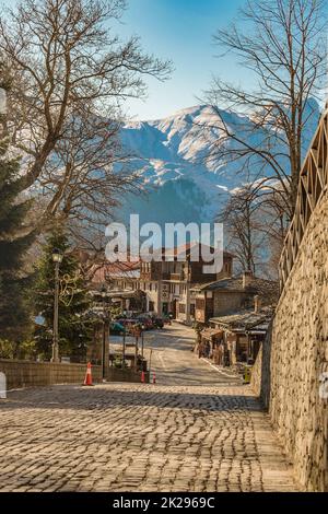 Winter Day Scene, Metsovo, Greece Stock Photo - Alamy
