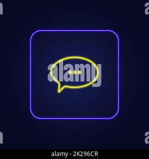 Beautiful stylish colorful neon dialogue icon - Vector Stock Photo - Alamy