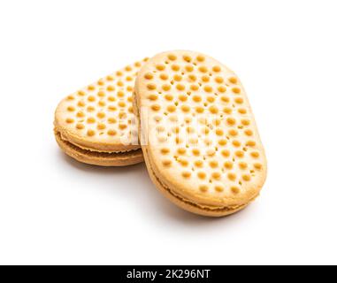 Sweet sandvich cookies. Biscuits with cocoa filling Stock Photo - Alamy