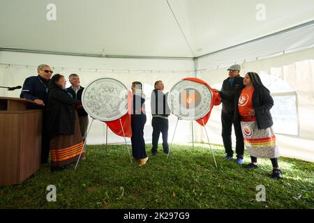 Elder Harry Bone, Elder Florence Paynter, Andrew Carrier, President and ...