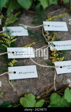 seating plate for restaurant guests Stock Photo - Alamy