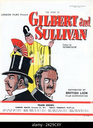 THE STORY OF GILBERT AND SULLIVAN DIRECTOR: SIDNEY GILLIAT FILM RELEASE ...