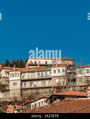 Winter Day Scene, Metsovo, Greece Stock Photo - Alamy
