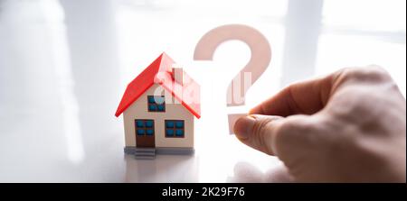 Real Estate House Question Mark Stock Photo - Alamy