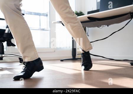 Stumble And Fall Over Wire Stock Photo - Alamy