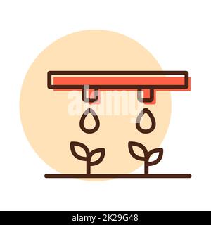 Drip irrigation system vector icon Stock Photo - Alamy