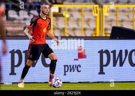 BRUSSELS, BELGIUM - SEPTEMBER 7: Zeno Debast of Belgium during the FIFA ...