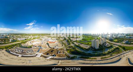 360° view of Aerial equirectangular photo Aventura Mall Miami 360 vr ...