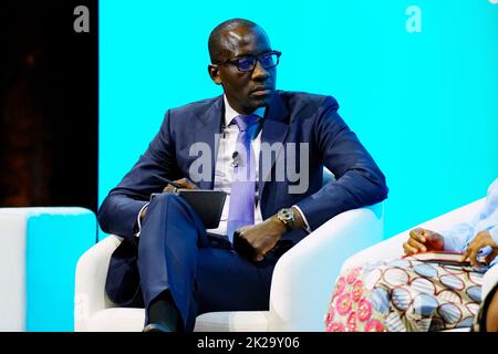 09/18/2022 New York, New York Acha Leke speaks onstage at The ...