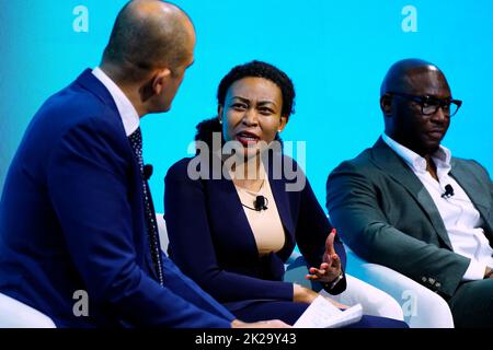 09/19/2022 New York, New York Dineo Lioma speaks onstage at The ...