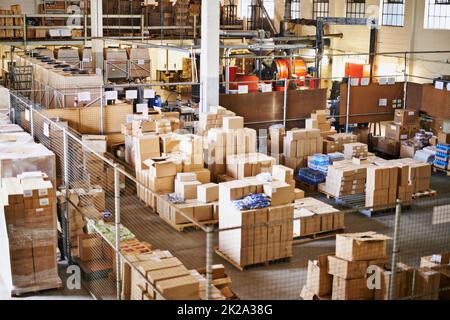 Large Distribution Warehouse Building Interior Fulfillment Center Stock ...
