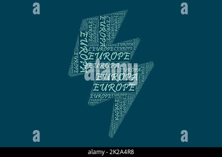 The Words 'Europa, Europe, L'Europe, ' as Word Art, Word Cloud, Tag ...