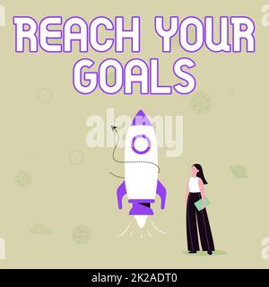 Handwriting text Achieve Goals. Business concept Results oriented Reach ...