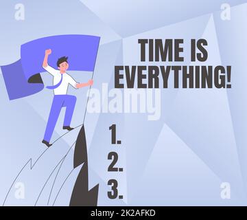 Text sign showing Timing Is Everything. Conceptual photo Do it now be ...