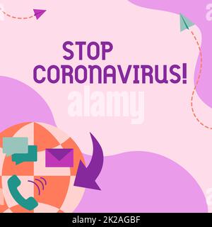 Conceptual display Stop Coronavirus. Business overview Disease ...