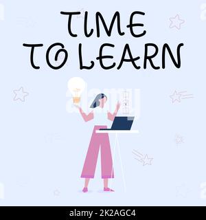 Handwriting text Time To Learn, Conceptual photo the need to get ...