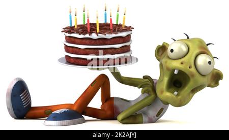 Fun zombie - 3D Illustration Stock Photo - Alamy