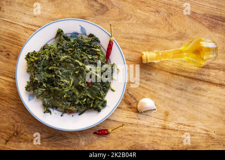 sauteed chicory greens at the roman with oil garlic and hot pepper ...