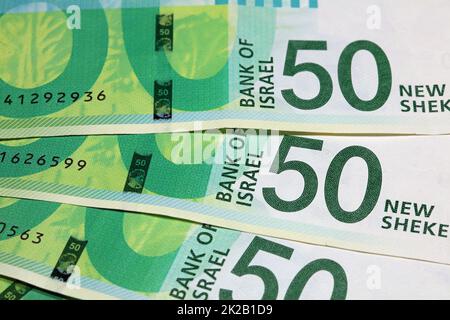 Israeli New Shekel Banknotes Stock Photo - Alamy