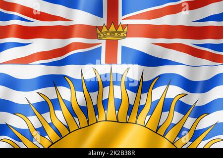 British Columbia province flag, Canada Stock Photo - Alamy