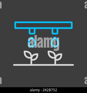 Drip irrigation system vector icon Stock Photo - Alamy