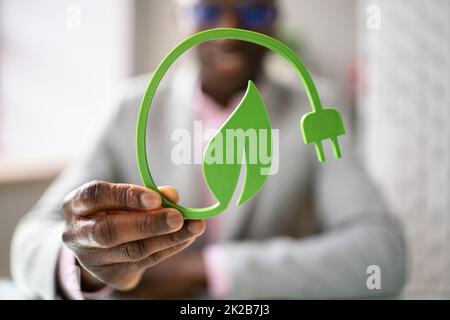 Man Holding Renewable Green Energy Concept Stock Photo - Alamy