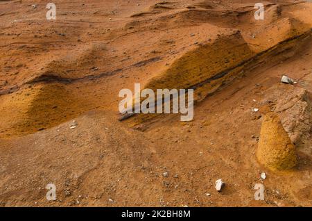Slope of volcanic tuff in Las Nieves Natural Park Stock Photo - Alamy