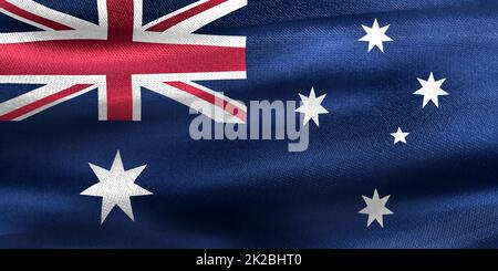 Australia Flag, fabric, realistic, waving Stock Photo - Alamy