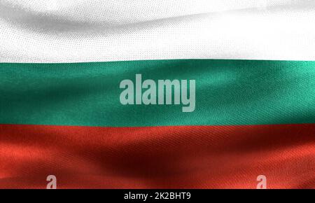 Bulgaria flag - realistic waving fabric flag Stock Photo - Alamy