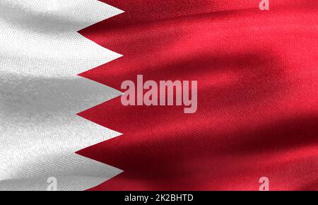 Bahrain flag - realistic waving fabric flag Stock Photo - Alamy