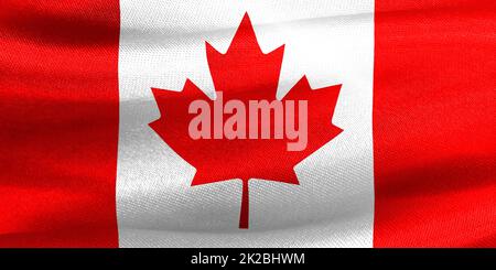 Canada flag - realistic waving fabric flag Stock Photo - Alamy