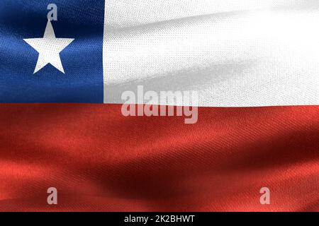 Chile flag - realistic waving fabric flag Stock Photo - Alamy