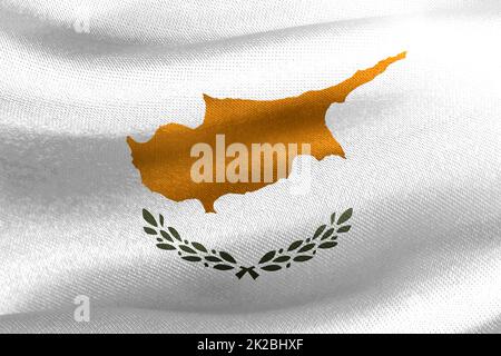 Cyprus flag - realistic waving fabric flag Stock Photo - Alamy