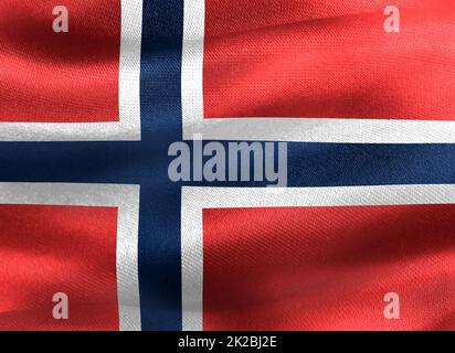 Norway flag - realistic waving fabric flag Stock Photo - Alamy