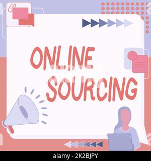 Hand writing sign Global Sourcing. Concept meaning practice of sourcing ...