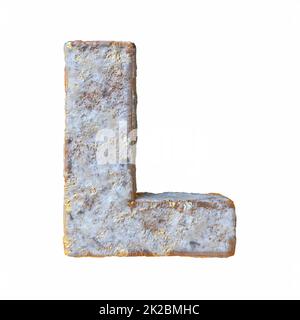 Stone with golden metal particles Letter B 3D Stock Photo - Alamy