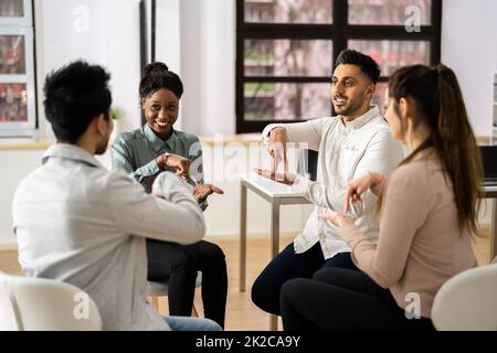 Learning Disability Sign Language For Deaf People Stock Photo - Alamy