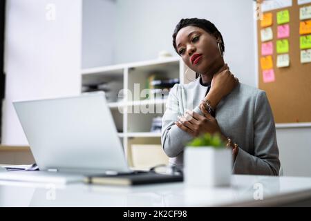 Ergonomic Computer Chair Bad Posture And Pain Stock Photo - Alamy