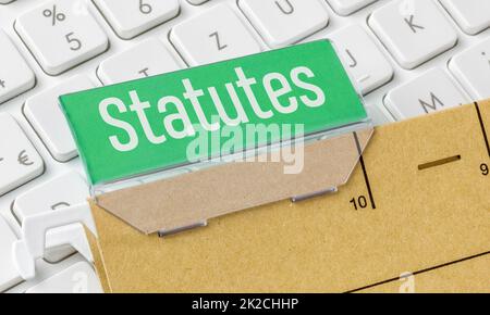 Folder with the label Statutes Stock Photo - Alamy